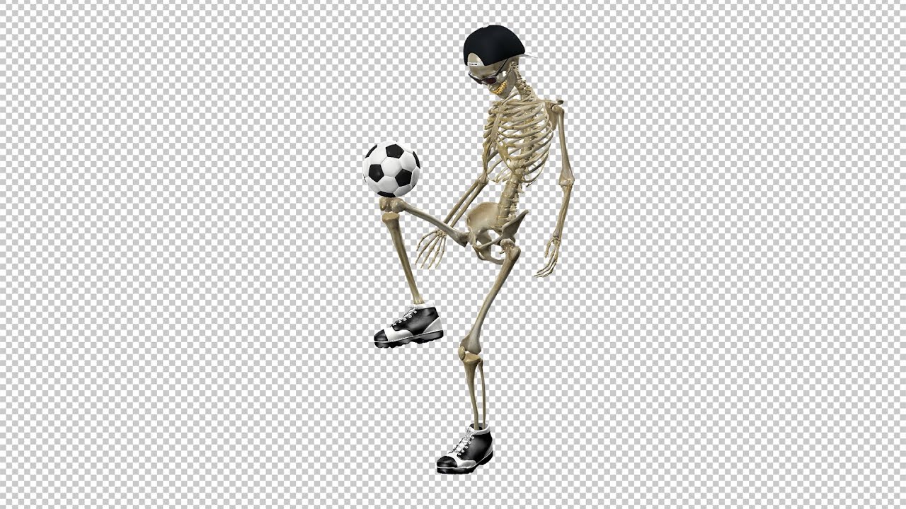 Funny Skeleton with Soccer Ball - Juggling Loop - YouTube