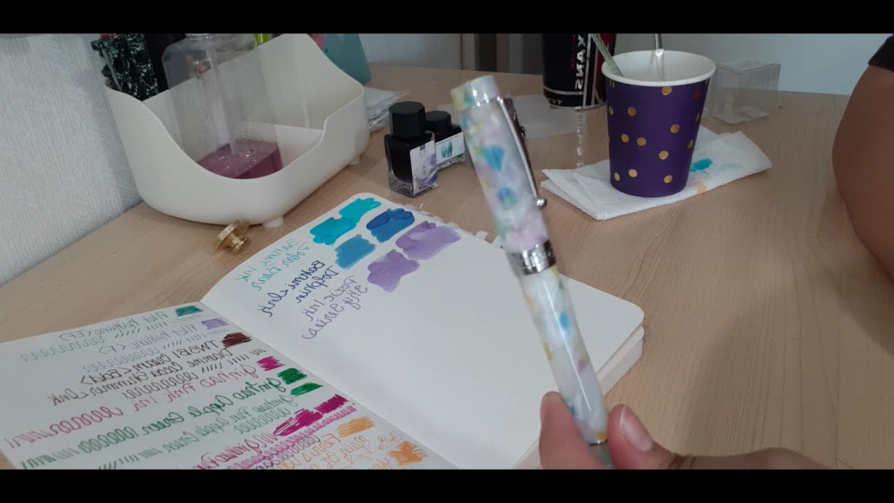 Temu Fountain Pen Ink Haul and Swatching - YouTube