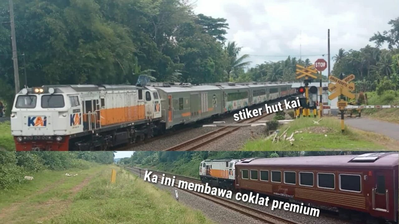 Hunting kereta api bawa kawis jawa!. Stiker HUT kai - YouTube