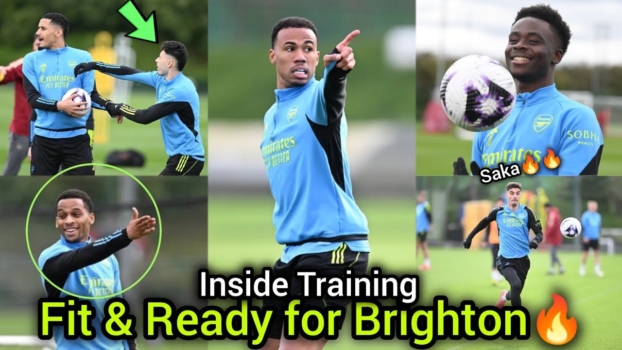 Saka, Timber fitness drills in Arsenal Training | Inside Training 🔥 ...