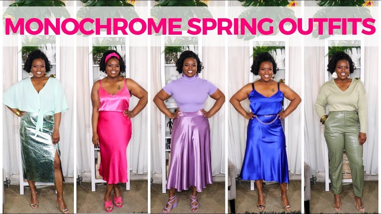 MONOCHROME SPRING OUTFITS - YouTube