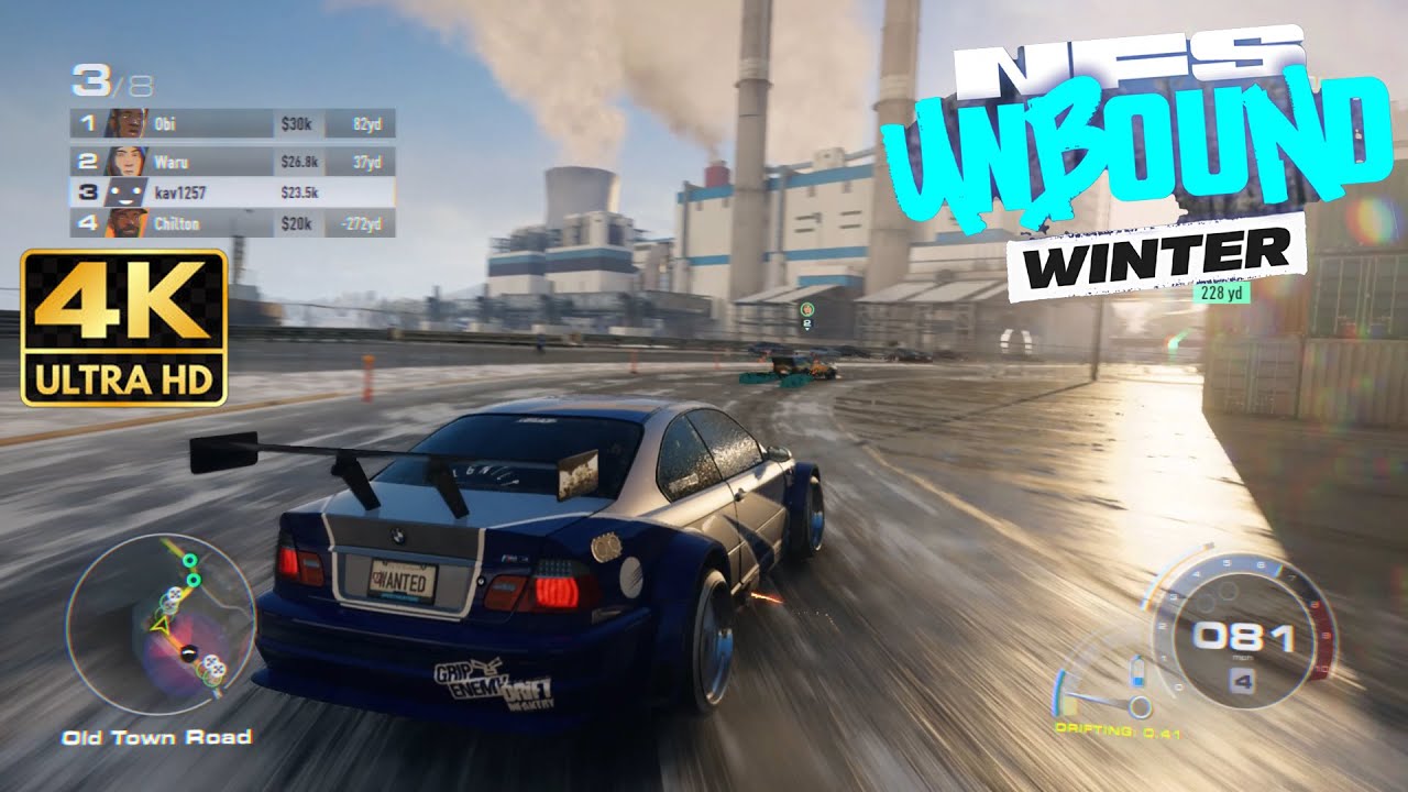 NFS UNBOUND BMW M3 Most Wanted Winter Snow Mod 4Kᵁᴴᴰ HDR #needforspeed #mods - YouTube