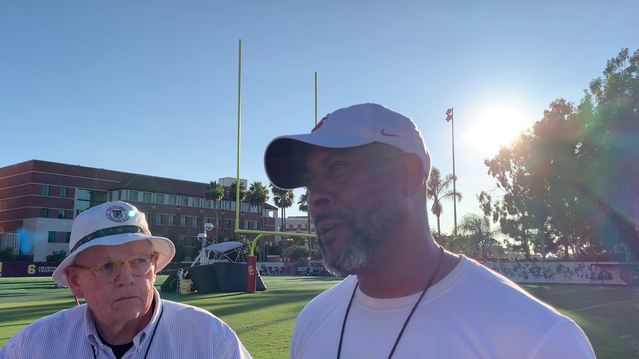 USC RB Coach Mike Jinks discusses running back rotation, standouts, and ...
