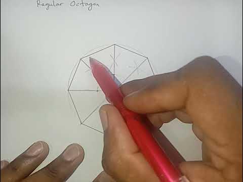 Drawing / Constructing a Regular Octagon inside a Circle - YouTube