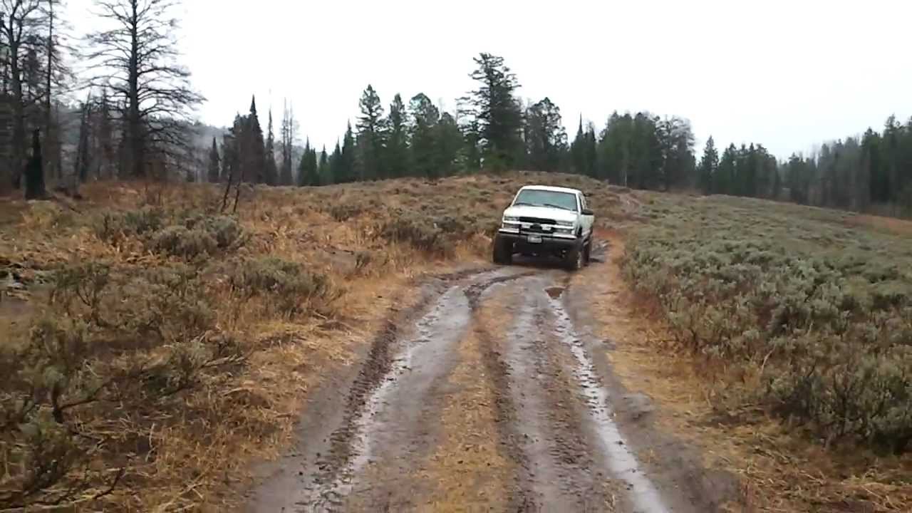 Muddy roads hunting for cow elk - YouTube