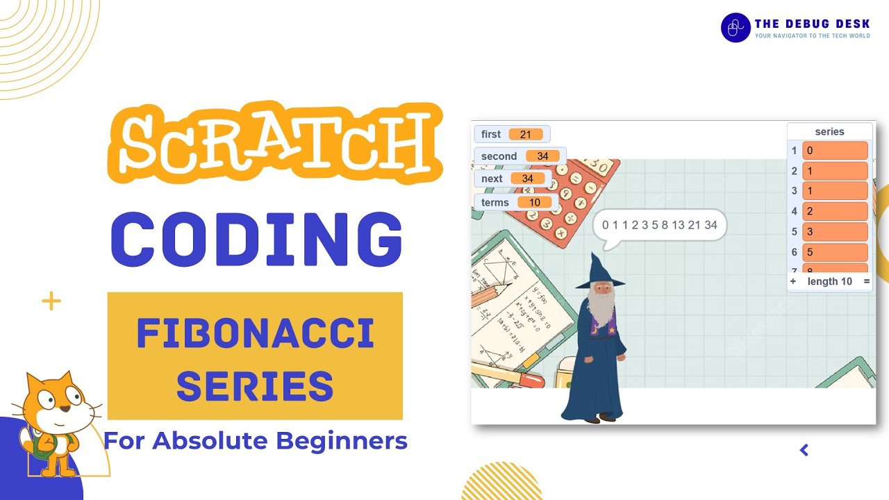 Fibonacci Series in Scratch | Scratch Programming Tutorial | Learn Scratch Coding - YouTube