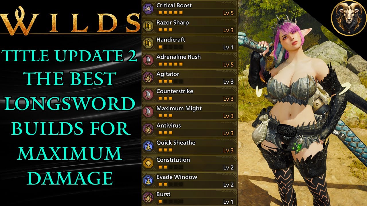 MH Wilds - The New Best TU2 Longsword Builds for Maximum Damage - YouTube