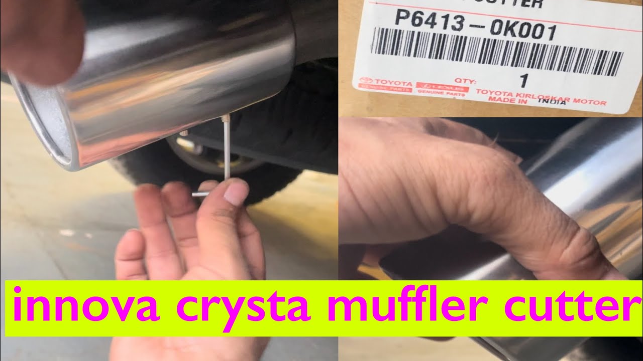Innova crysta muffler cutter install 👍Toyota Genuine Accessories - YouTube