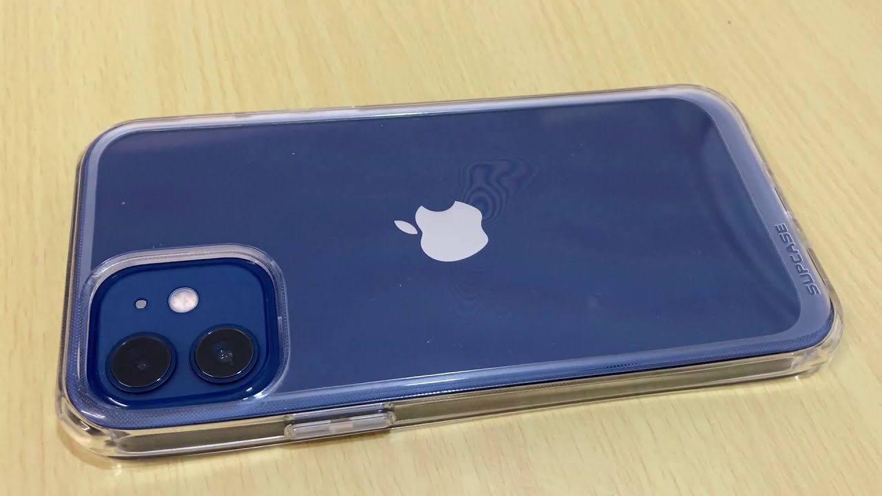 Clear Back Case for iPhone 12 Blue - YouTube