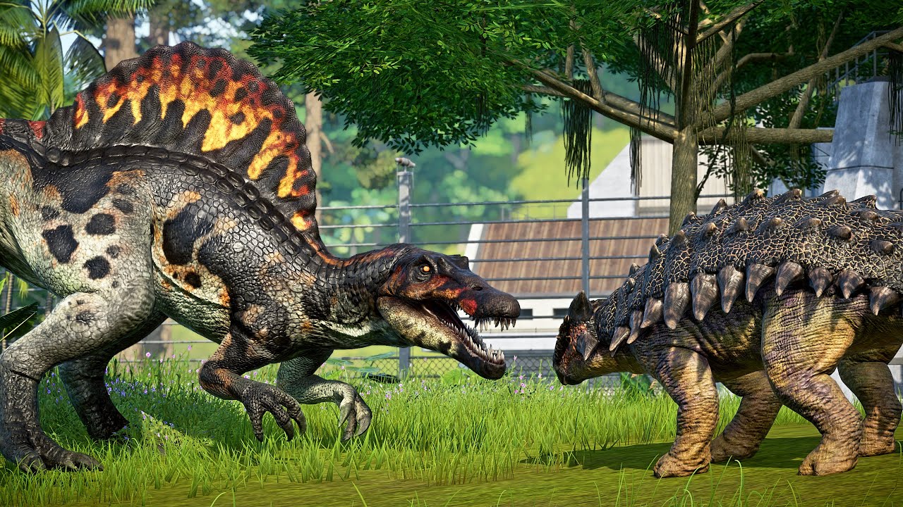 Return to Jurassic Park - Spinosaurus Vs Allosaurus Vs Ankylosaurus ...