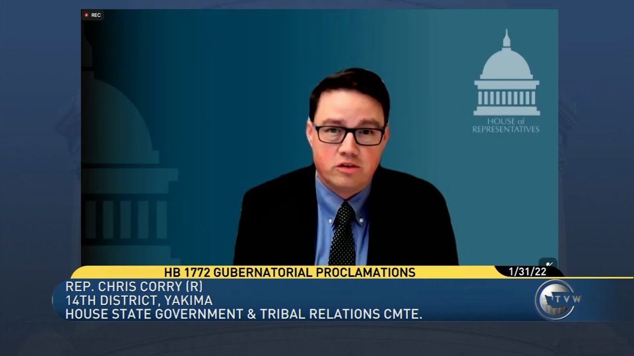 Rep. Chris Corry testifies in favor of emergency powers reform (House ...