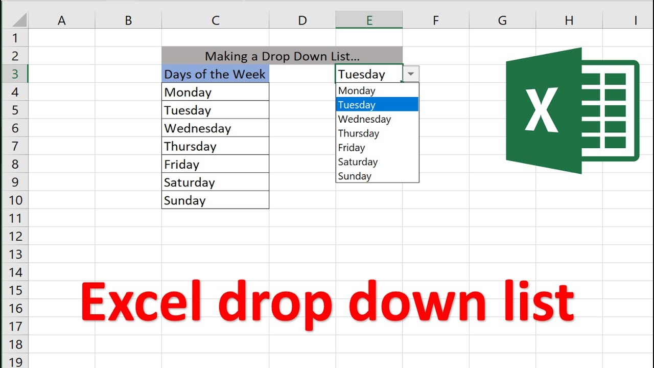 Making a drop down list in excel - excel made very easy - YouTube