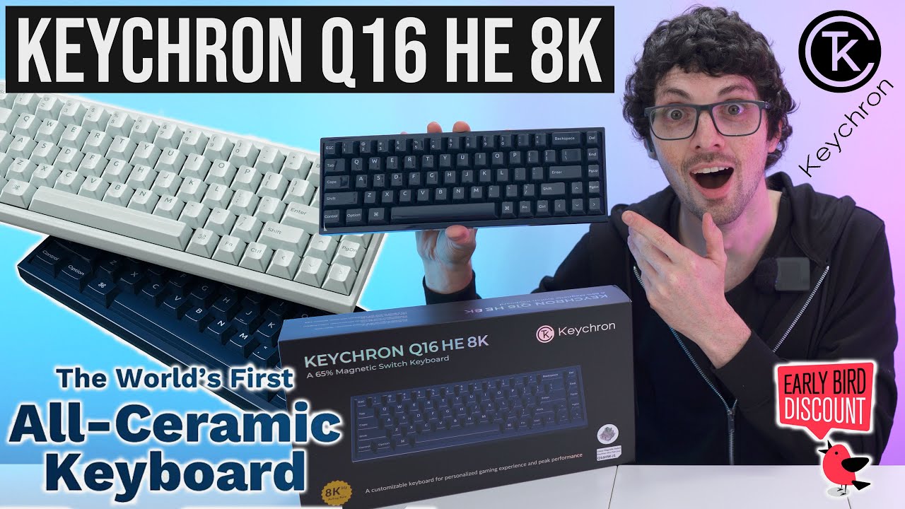 World's First Fully Ceramic Keyboard! - Keychron Q16 HE 8K Review ...