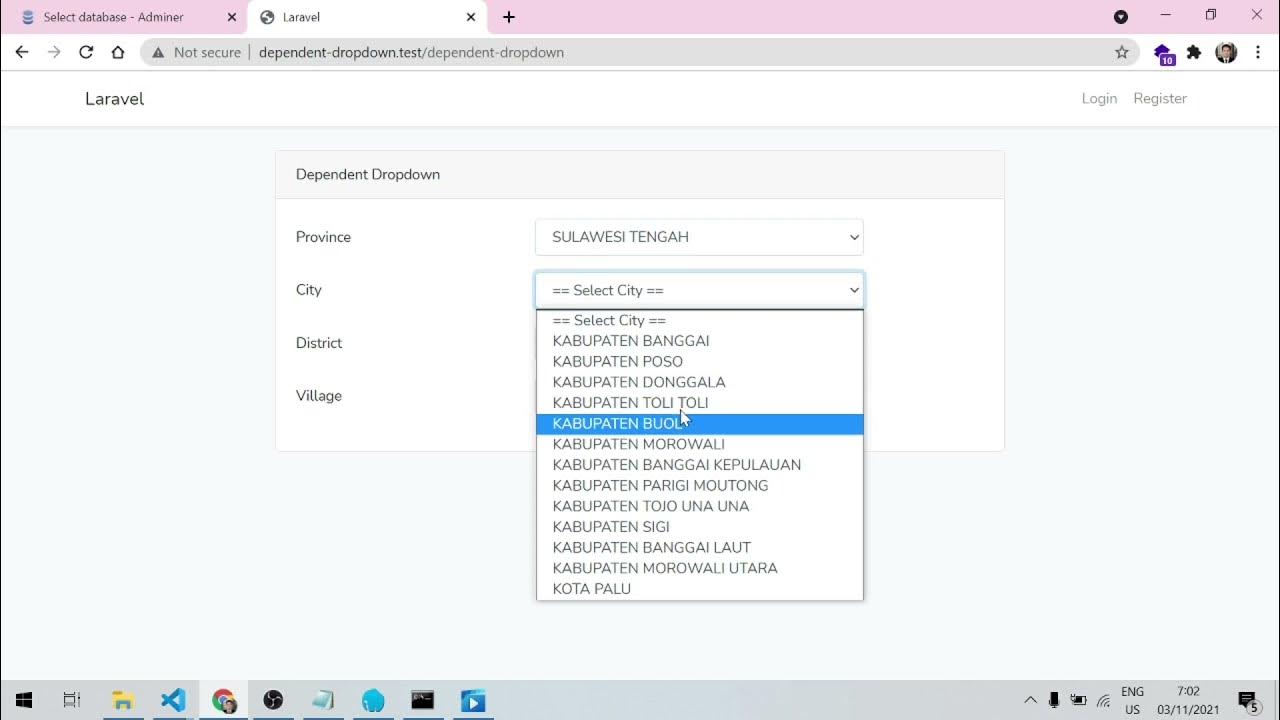Laravel Dependent Dropdown Youtube