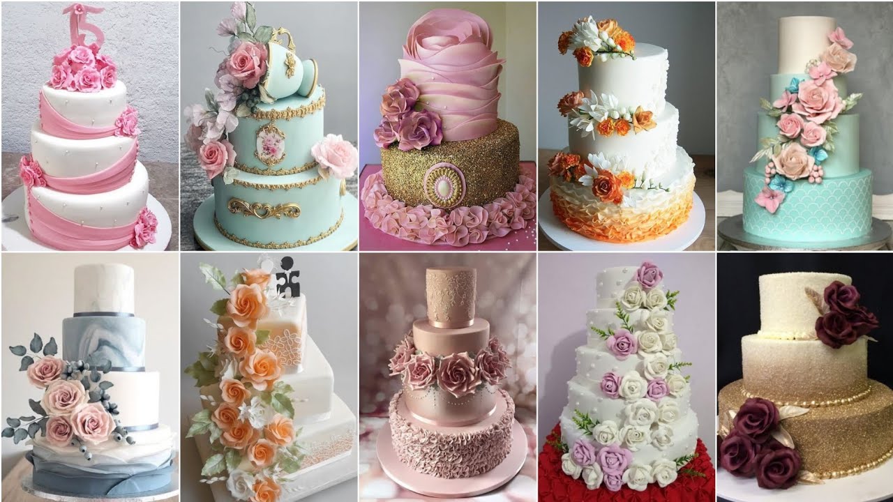 three tier cake design/three layer cake/3 floor cake design/birthday ...