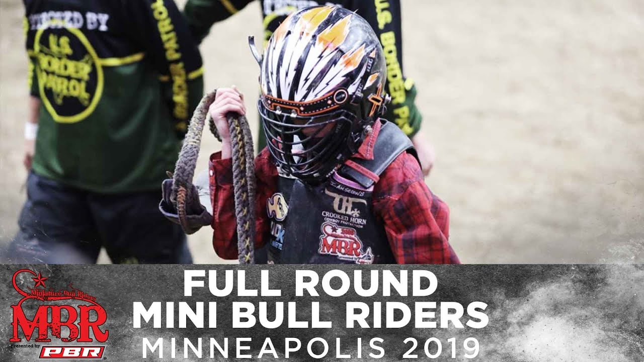 FULL ROUND: Mini Bull Riders in Minneapolis | 2019 - YouTube