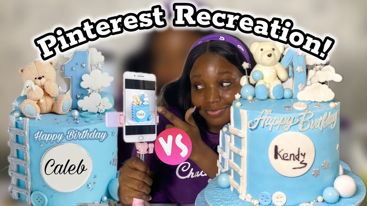 Recreating a Pinterest cake Design | Day in my life as a Baker ...