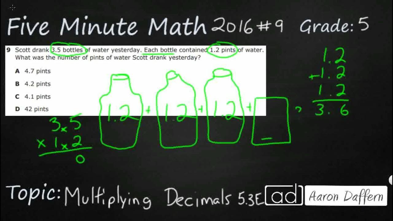 5th Grade STAAR Practice Multiplying Decimals (5.3E - #1) - YouTube
