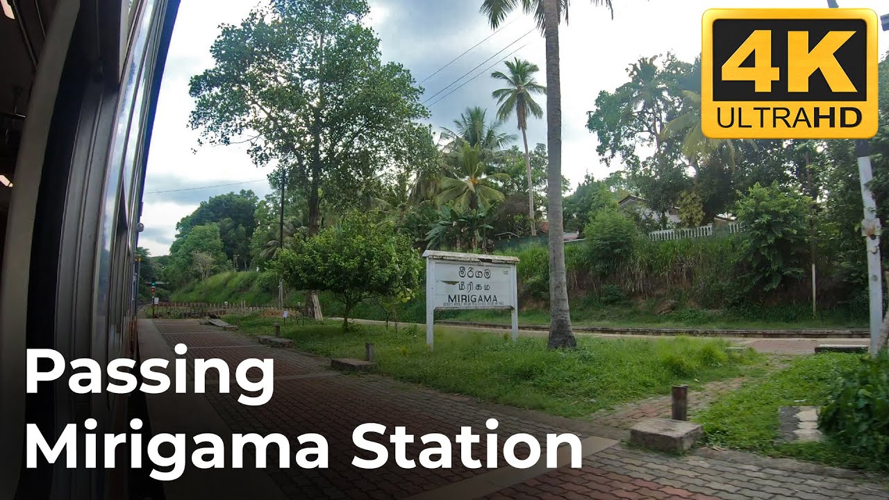 4K UHD - Passing Mirigama Railway Station in Sri Lanka - YouTube