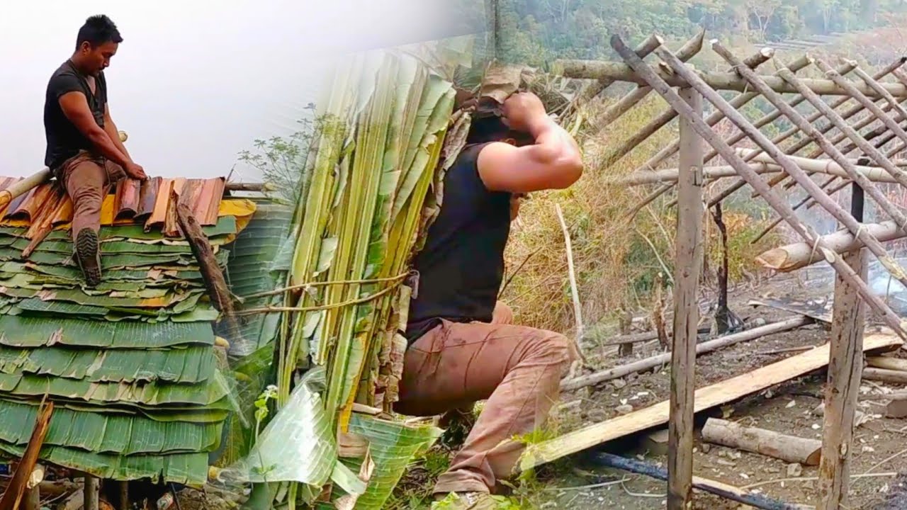building a beautiful hut house ( Nagaland) jhum cultivation. - YouTube