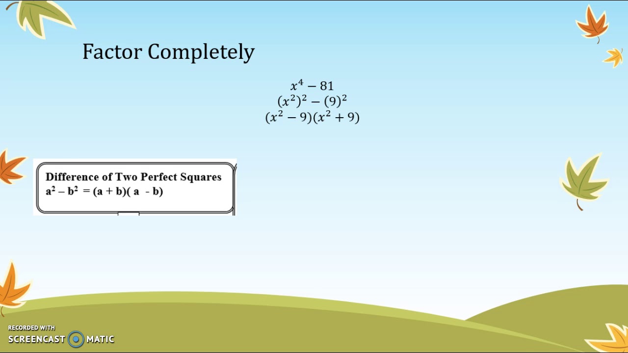 What Factoring Technique Should I Use? - YouTube