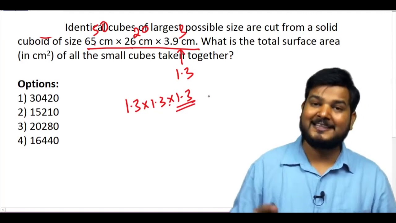 Q46. Identical cubes of largest possible size are cut from a .... (# ...