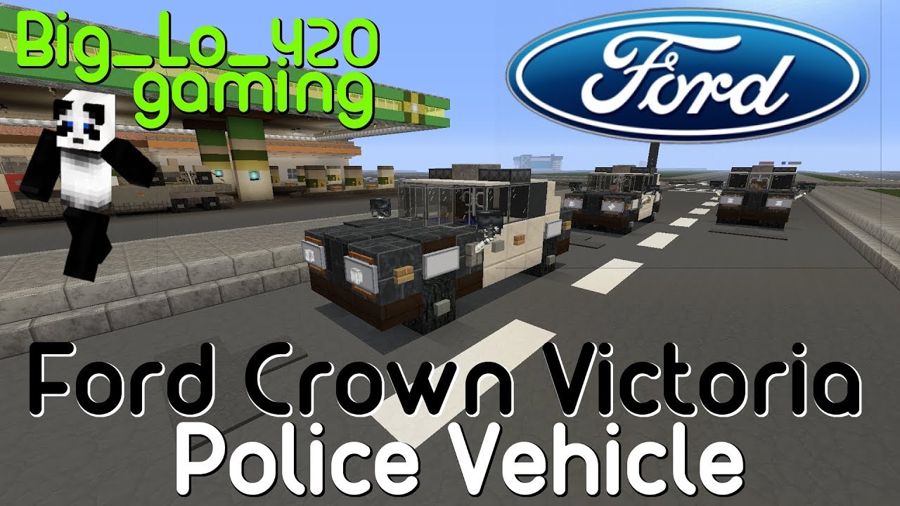 Minecraft Ford Crown Victoria American police Vehicle Tutorial - YouTube