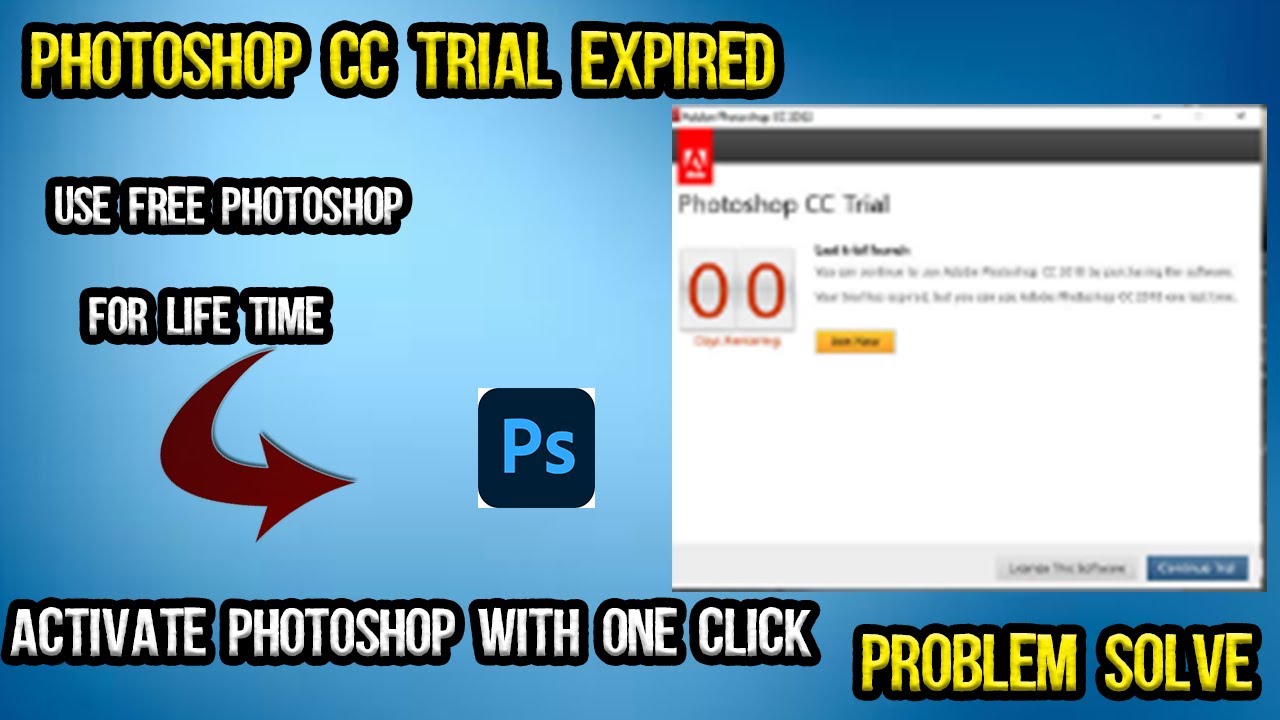 Fix Photoshop CC Trial Has Expired | Photoshop ko Free Use kasy Krain ...