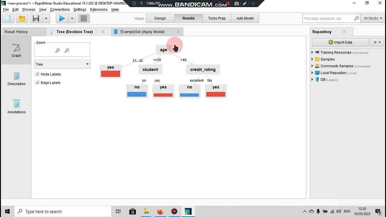 Cara membuat Decision Tree pada aplikasi RapidMiner - YouTube