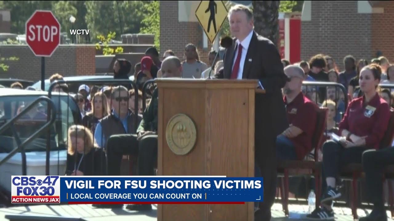 Vigil for FSU shooting victims - YouTube