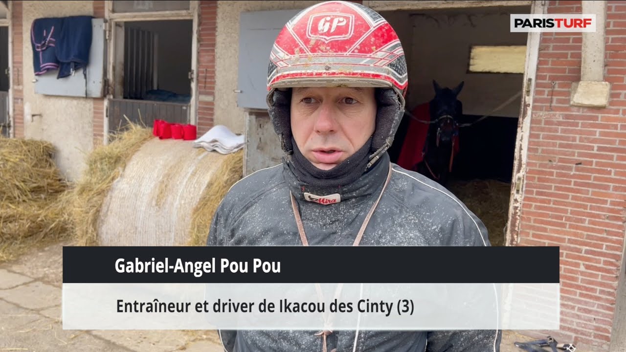 Gabriel-Angel Pou Pou, entraîneur et driver de Ikacou des Cinty (19/12 ...