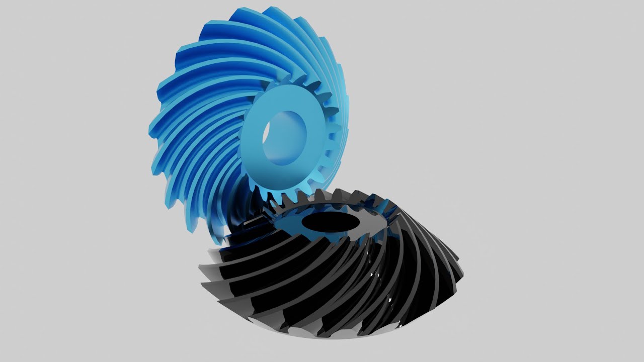 Bevel Gear Animation in Blender - YouTube