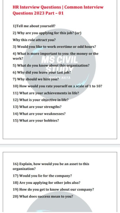 HR Job Interview question and answer 2023 // Common Interview Question Part-01 #interview - YouTube