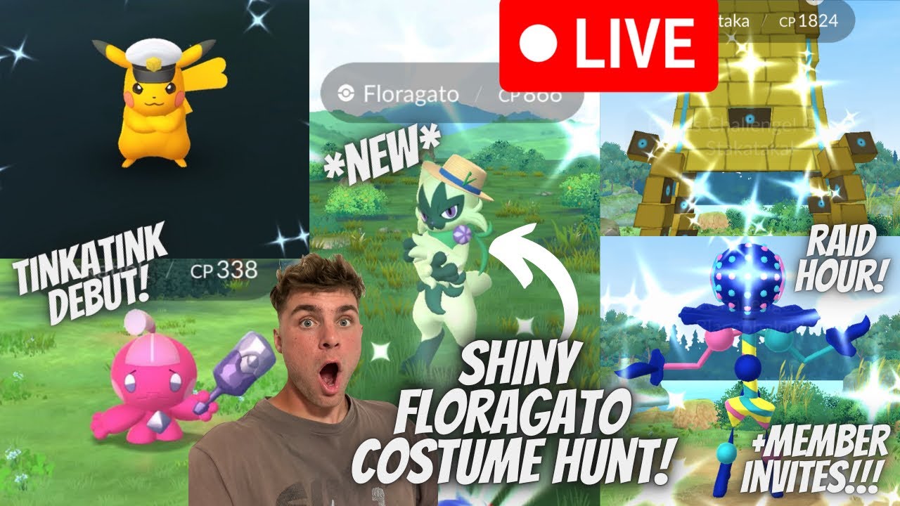 NEW Shiny Costume Floragato, Tinkatink and Costume Pikachu Hunt in ...