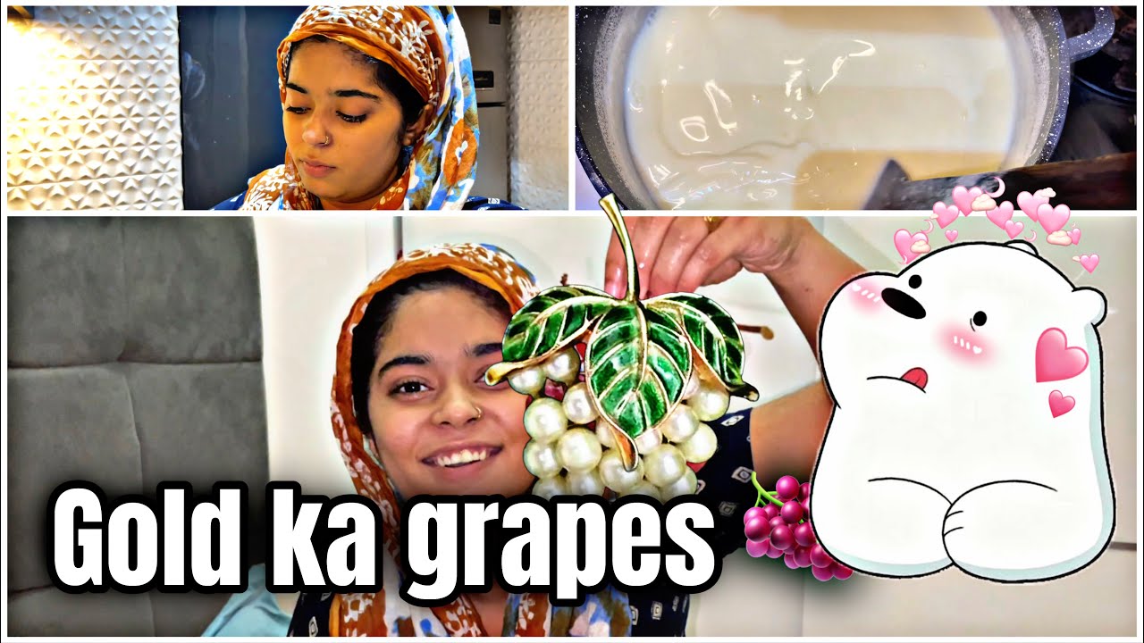 Gold ka grapes 🍇 || Haifa’s vlog || fruit custard || - YouTube