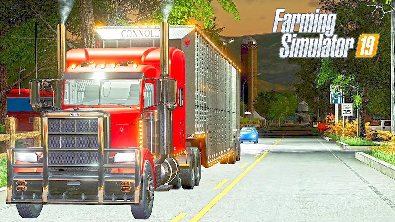 HAULING CATTLE 1,000 MILES (BULL HAULER THROUGH THE NIGHT) | FS19 - YouTube