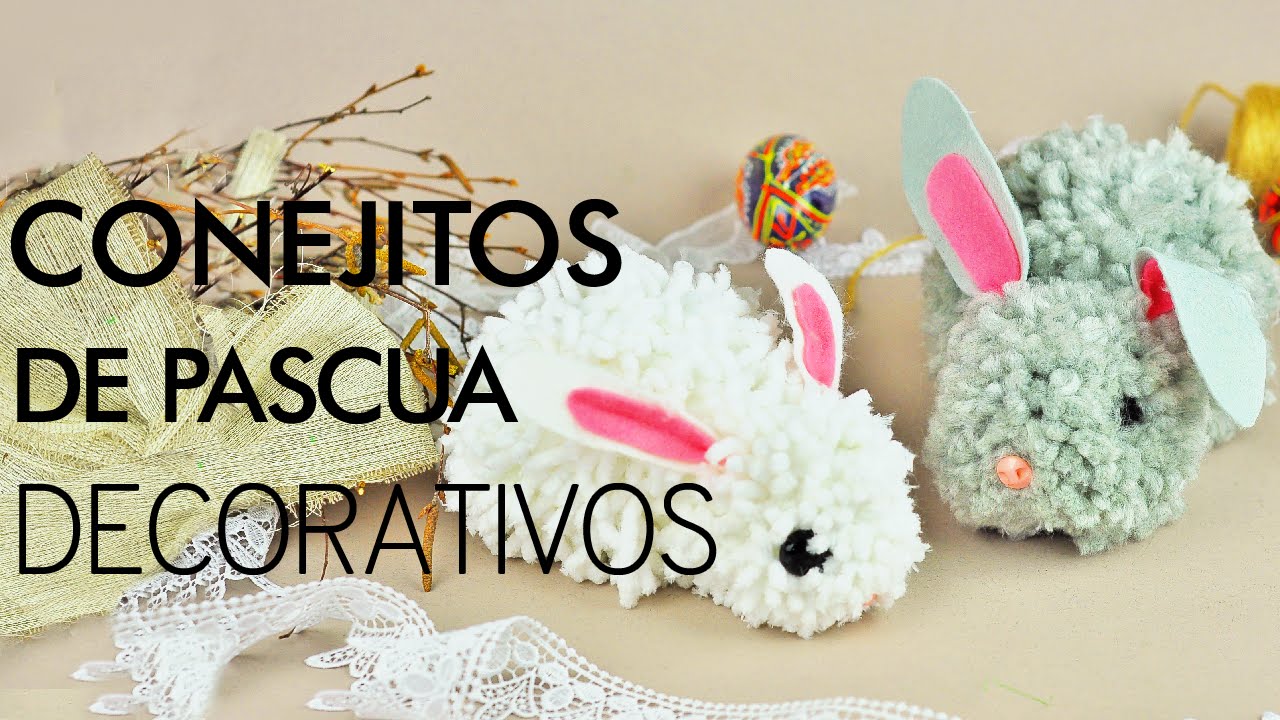 Conejitos de pascua decorativos - YouTube