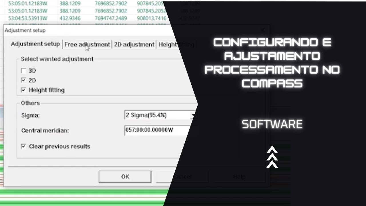 Configurando e Ajustamento Processamento no Compass Solution Comnav - Software de Processamento ...