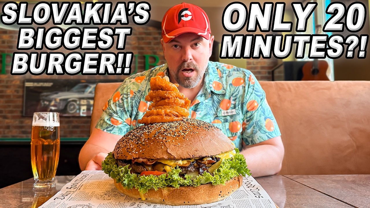 I Tried Eating Slovakia’s Biggest "Maxi" Team Burger Challenge in ...