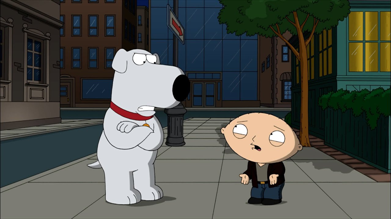Family guy - Stewie stood confused in front of Brian and was trying to ...
