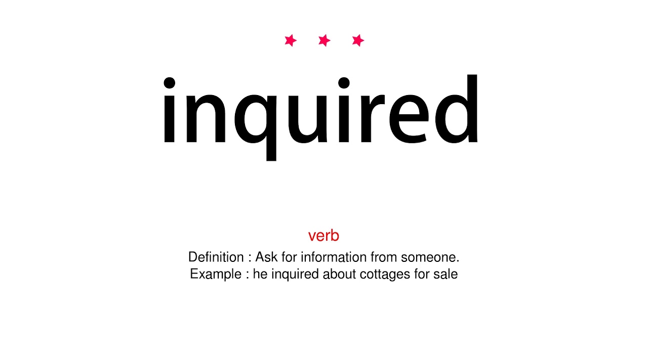 How to pronounce inquired - Vocab Today - YouTube