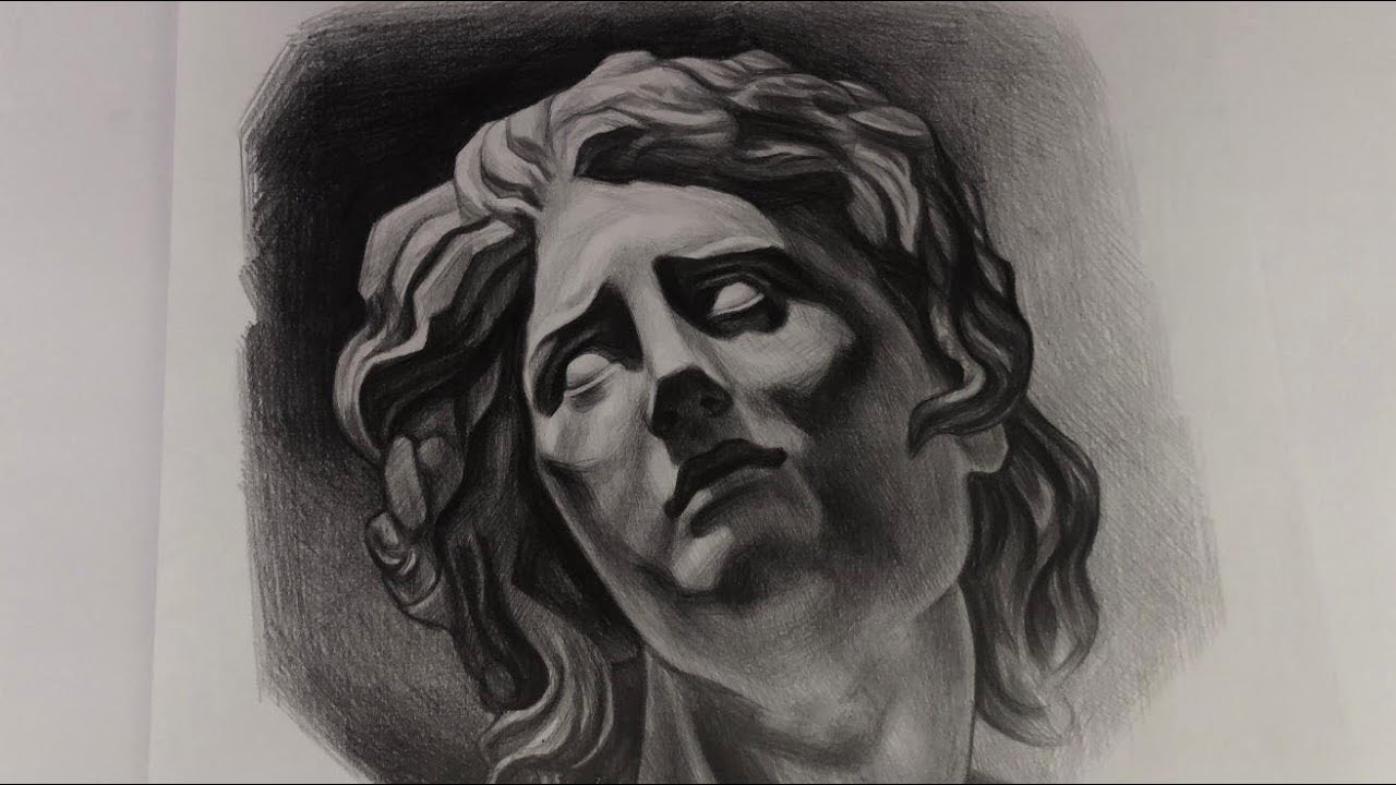 Karakalem Heykel Çizimi 'Charcoal Sculpture Drawing' - YouTube