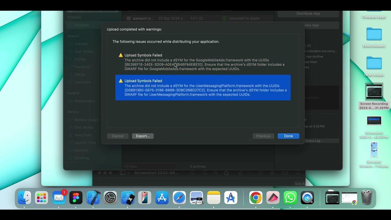 How to Fix "The Following Issues Occurred While Distributing Your iOS App Build" - YouTube