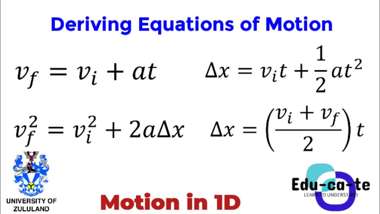 Deriving the Equations Of Motion - Physics - YouTube