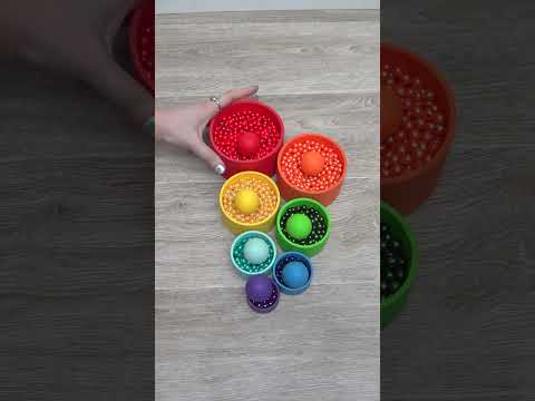 Oddly Satisfying Video with Beads Falling 🌈🎧#ASMR #OddlySatisfying