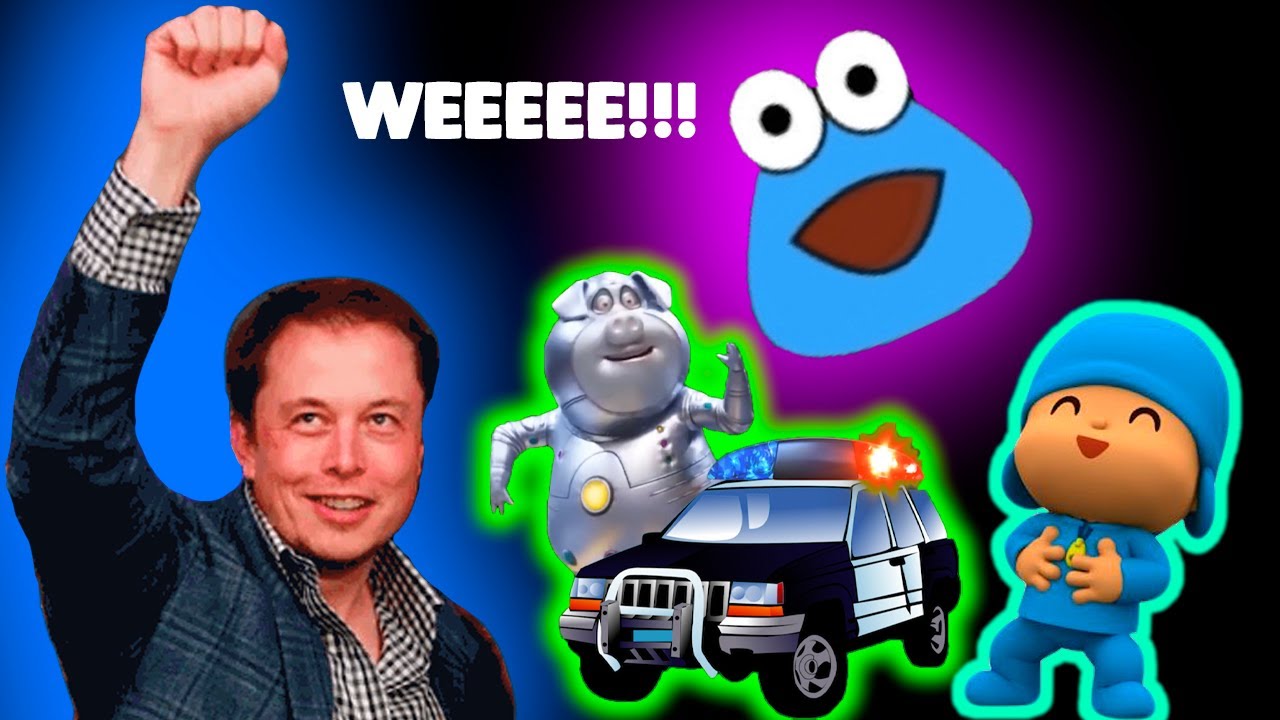 Pou Weee Pocoyo Laughing Piggy Roblox Elon Musk Sound Variations in 60 ...