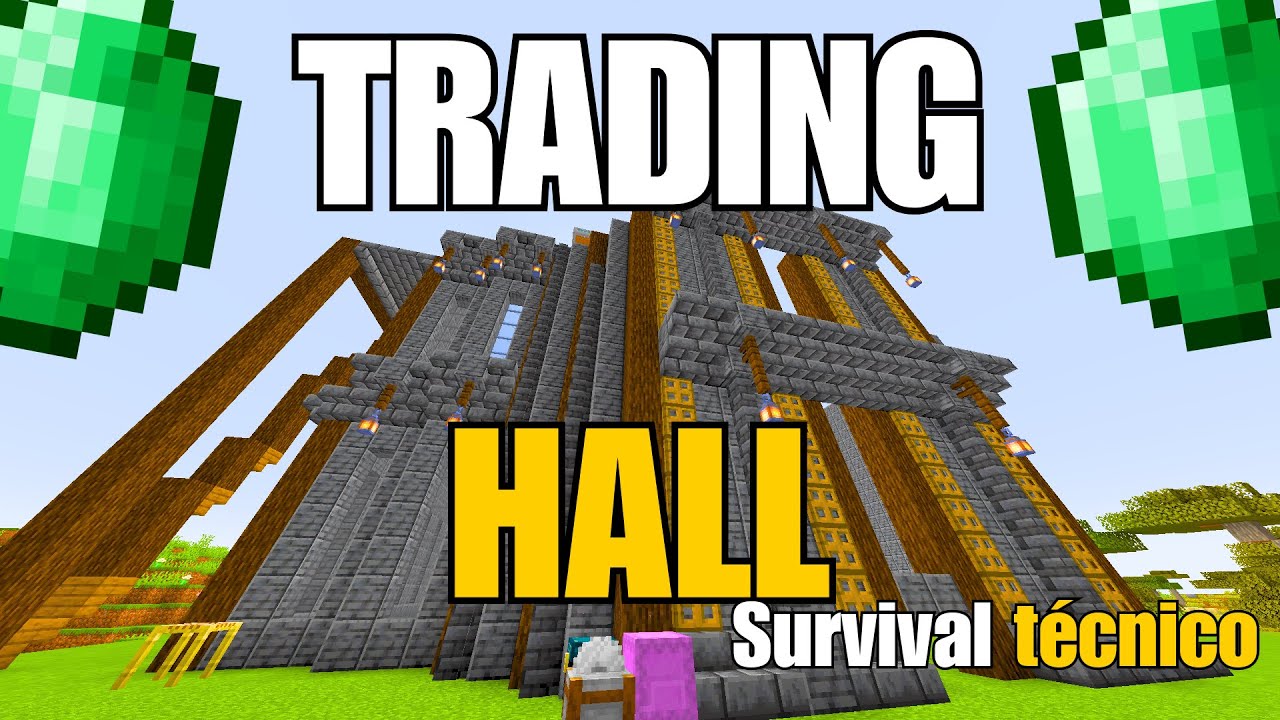 Construyo el MEJOR TRADING HALL para mi MUNDO SURVIVAL | Parte 1| # ...