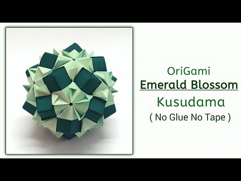 Origami Emerald Blossom Kusudama ( Master Jugal ) || ORIGAMI J15 - YouTube