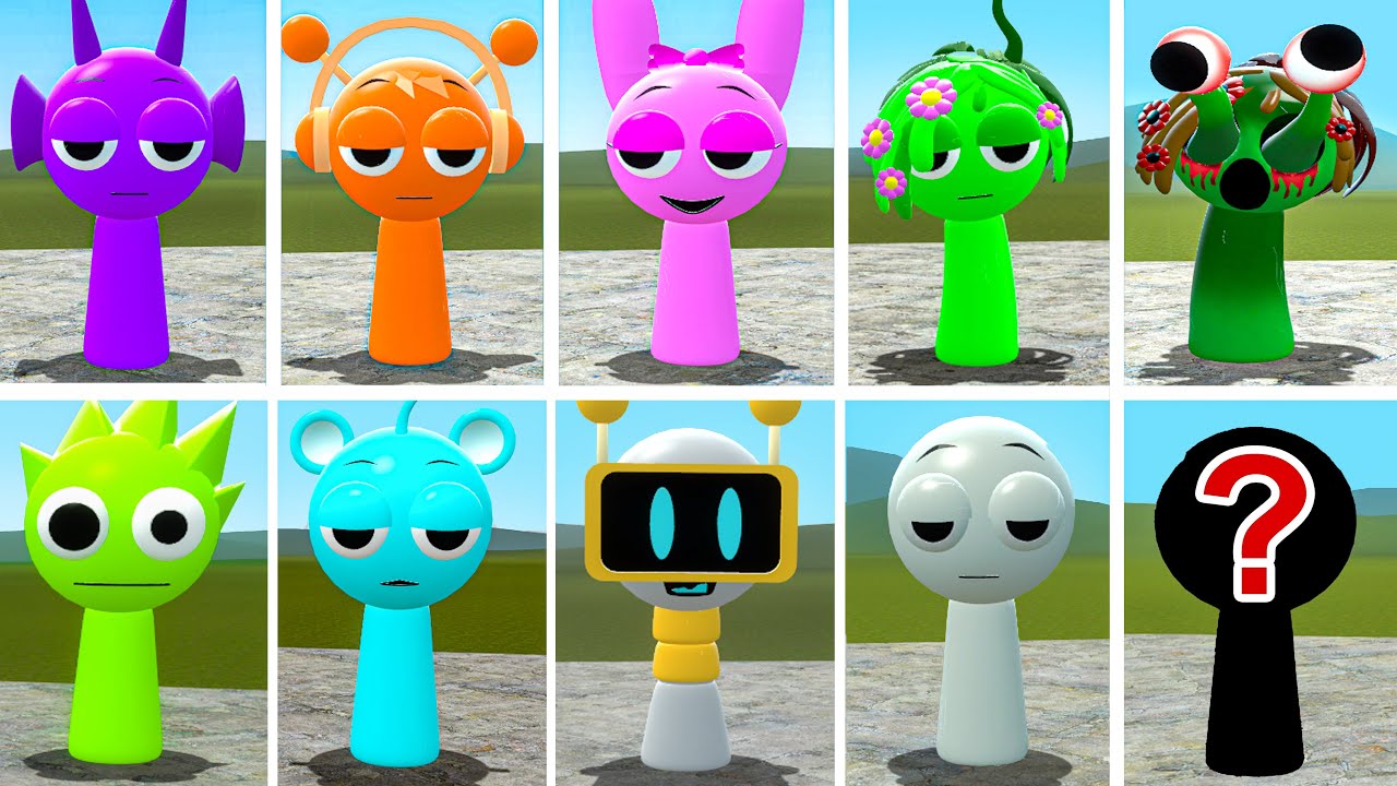 All the Sizes Of Nightmare Sprunki Oren & Orange Simon want me to help ...