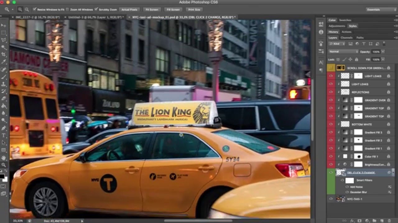 NYC taxi ad mockup - HOWTO - YouTube